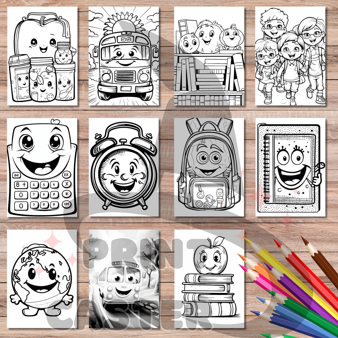 Back to School Coloring Pages: First Day Printables, Classroom ...