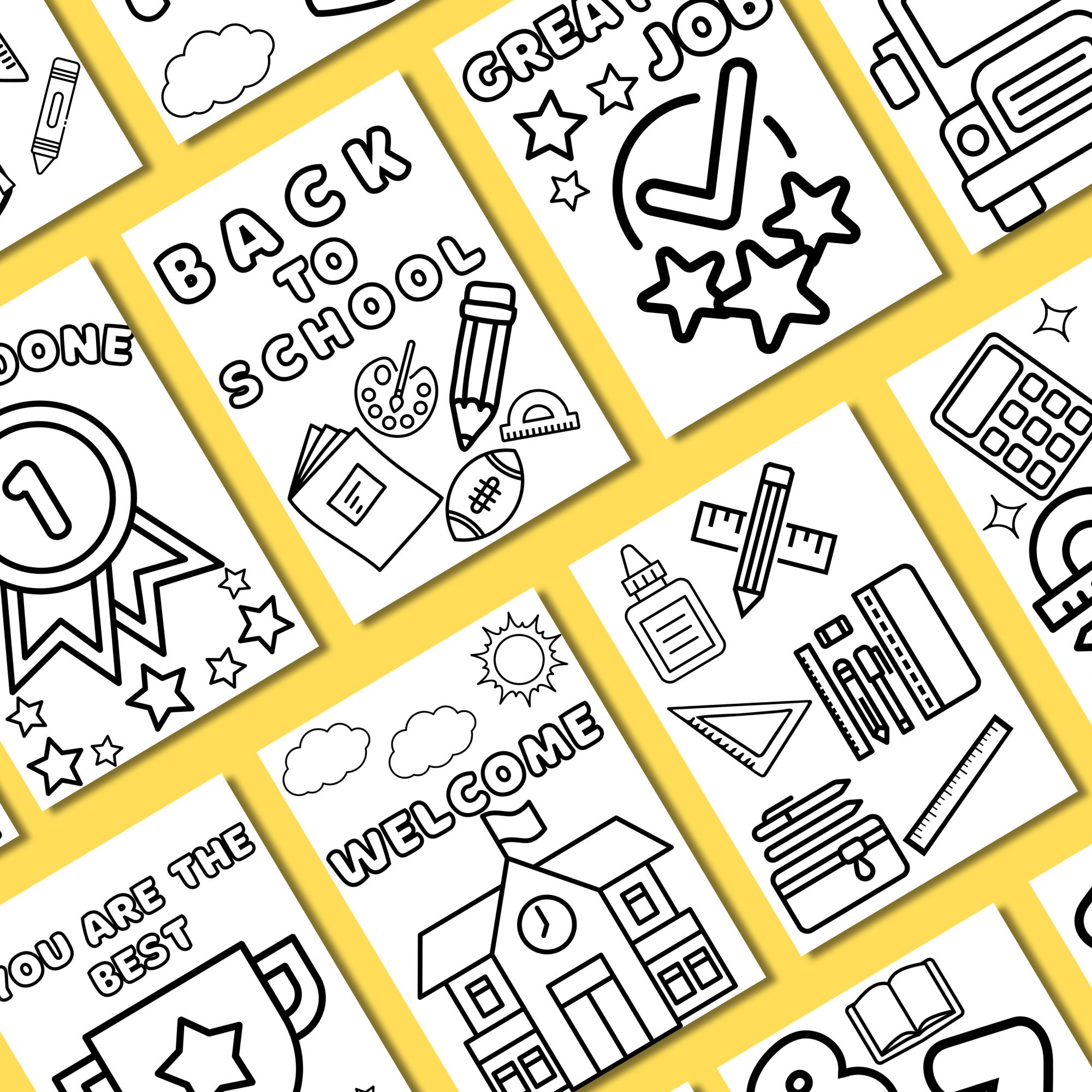 Back to School: ABC Printable Alphabet Coloring Kids' - Etsy