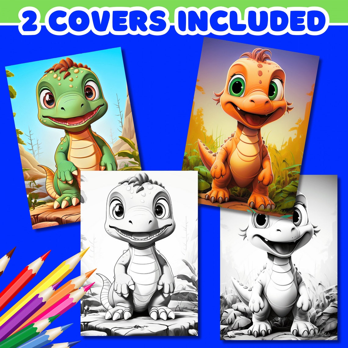 Dinosaur Coloring Pages: Adult & Kids Coloring Book, Boys Big Dinosaur ...