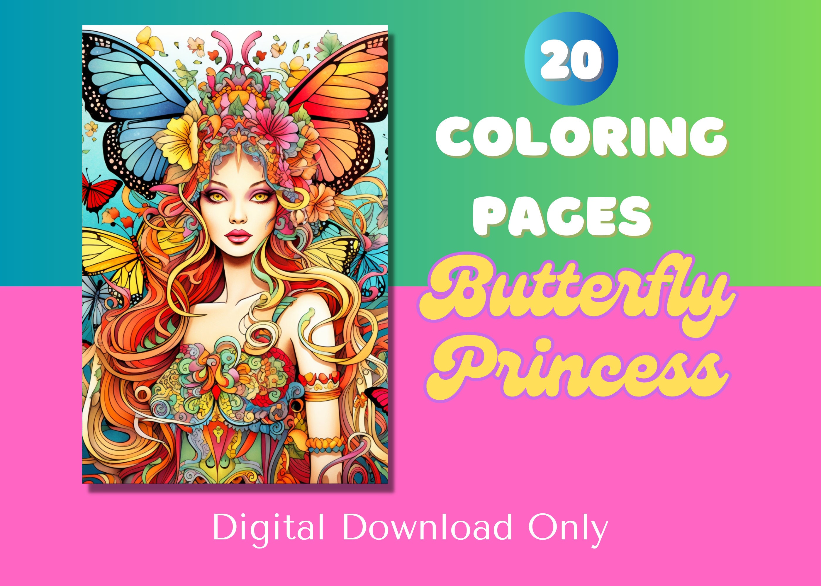 Butterfly Coloring Printable PDF Butterfly Beauties Coloring Page ...