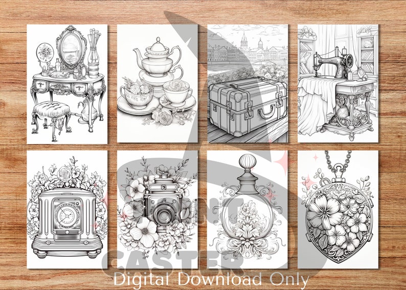 Relive the Past With Intricate Vintage Time Coloring Pages Detailed ...