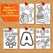 Back to School: ABC Printable Alphabet Coloring Kids' - Etsy