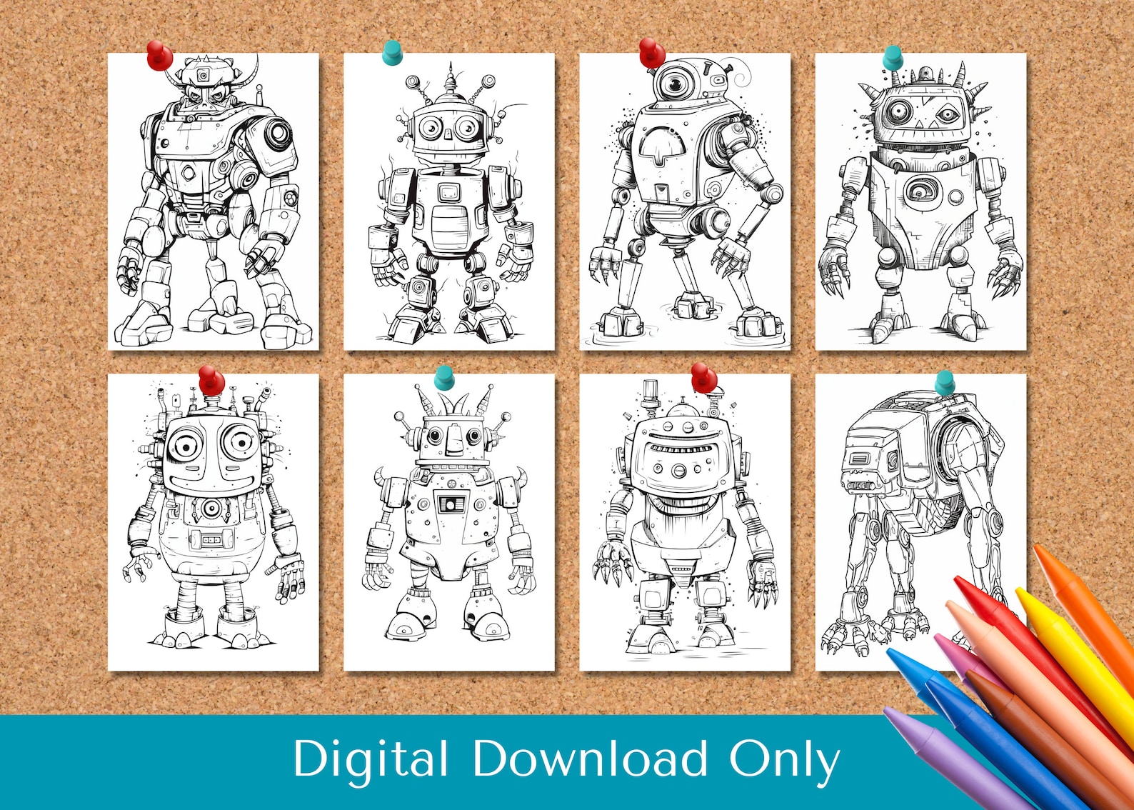 50 Printable Robot Coloring Pages | 50 Robot-themed Printable Coloring ...