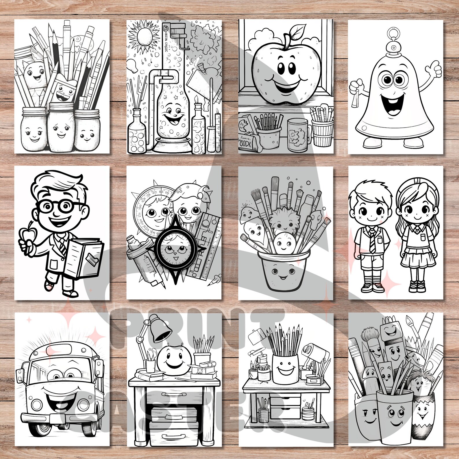 Back to School Coloring Pages: First Day Printables, Classroom ...