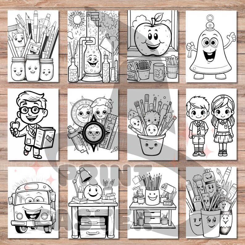 Back to School Coloring Pages: First Day Printables, Classroom ...