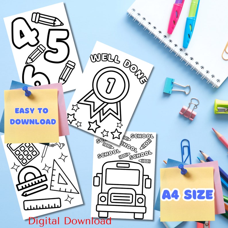 Back to School: ABC Printable Alphabet Coloring Kids' - Etsy