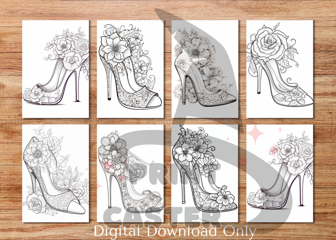 High Heels Coloring Pages - Fashion and Art for Kids and Adults ...