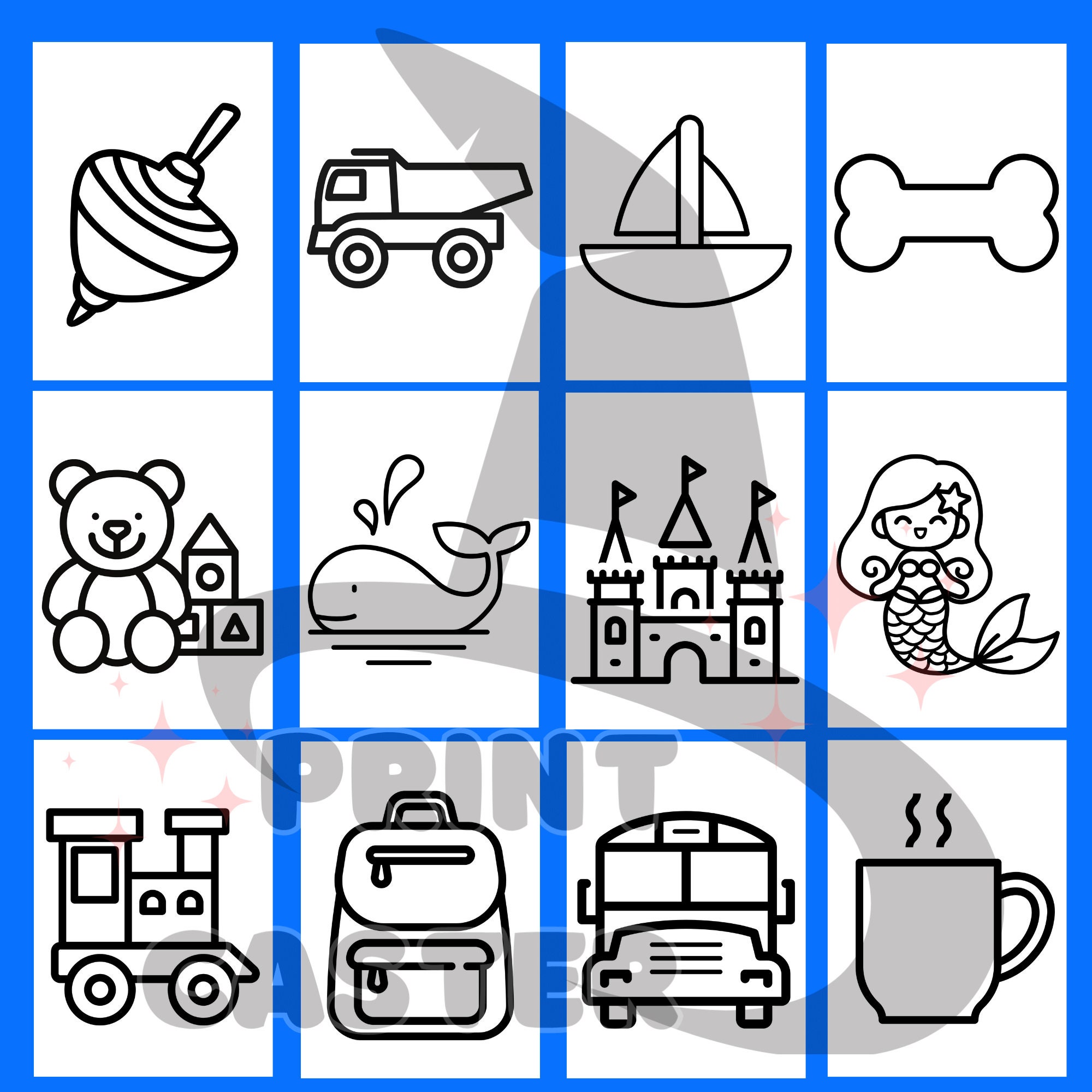 Easy Toddler Color Pages: Digital Download, Simple & Big Coloring ...