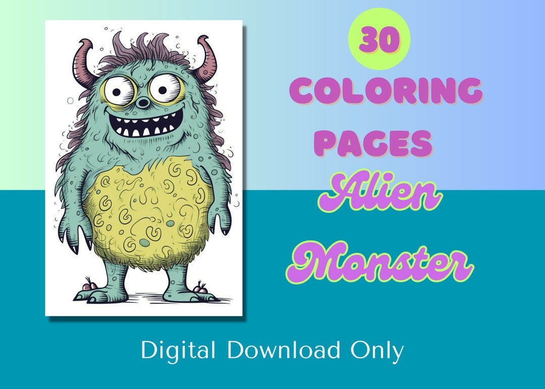Alien Monster Coloring Pages | Alien Drawings & Coloring Pages for Kids ...