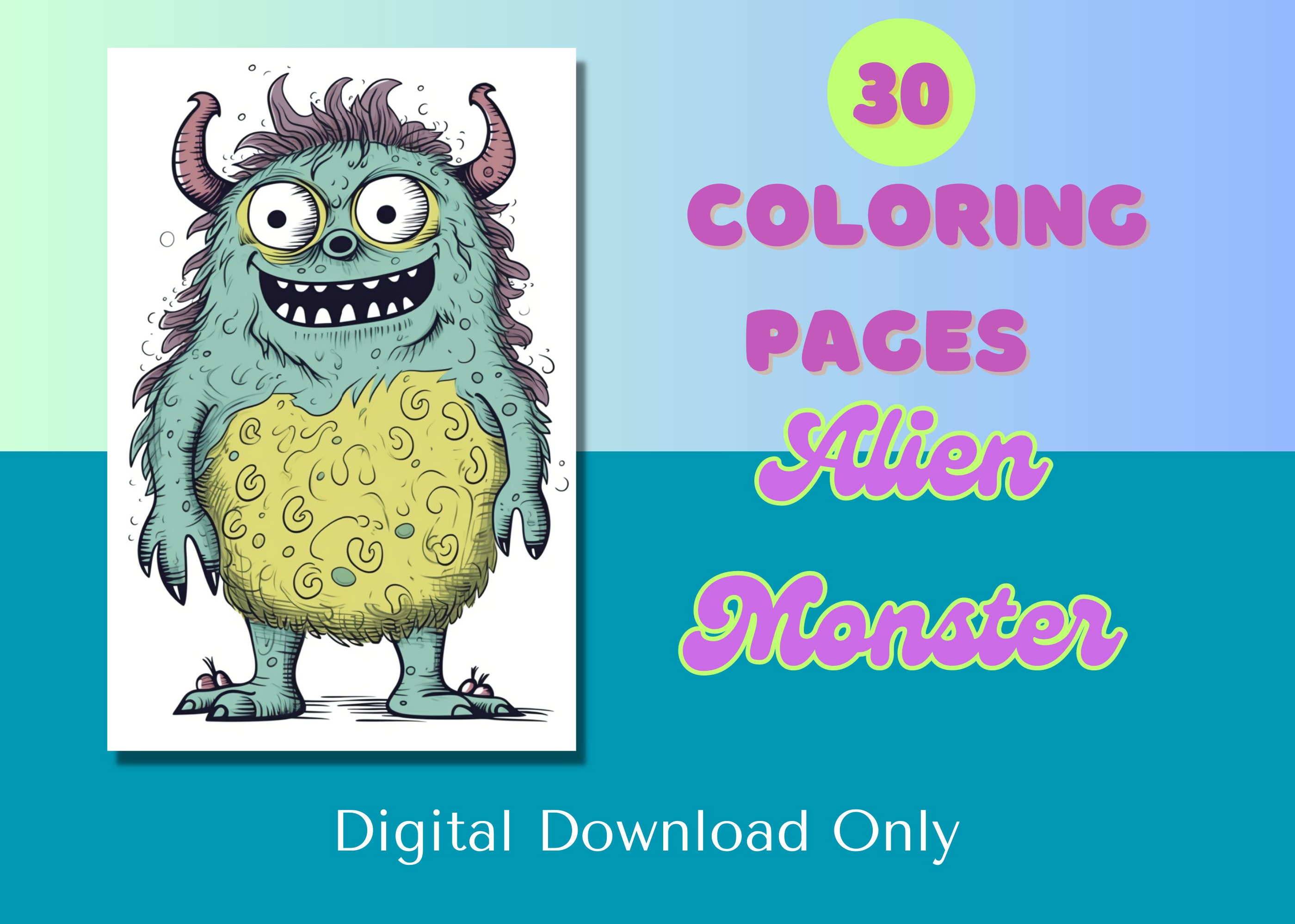 Alien Monster Coloring Pages Alien Drawings & Coloring Pages for Kids ...