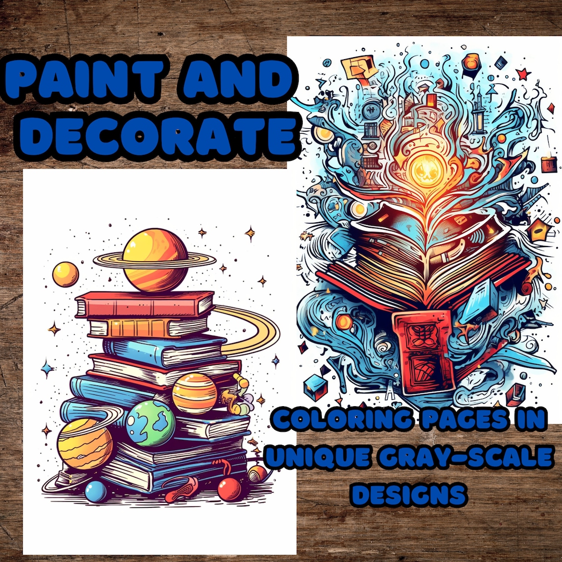 Book Tales Coloring Pages Coloring Pages Fantasy Ebook - Etsy