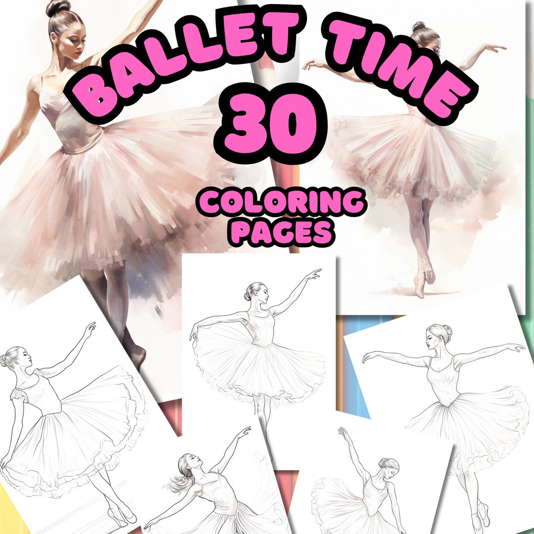 Ballet Dreams Unleashed: Charming Dance Coloring Pages, Perfect for ...