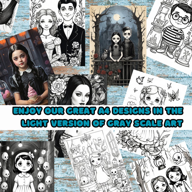 Weird Family Color Page Printable Adult Coloring Book Fantasy & Creepy ...