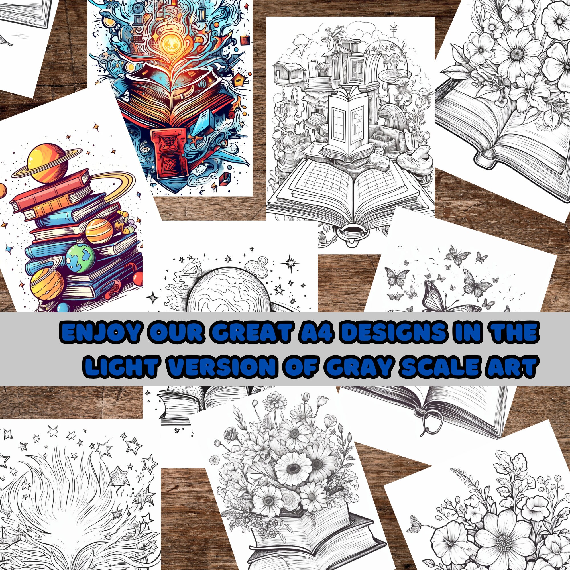 Book Tales Coloring Pages Coloring Pages Fantasy Ebook - Etsy