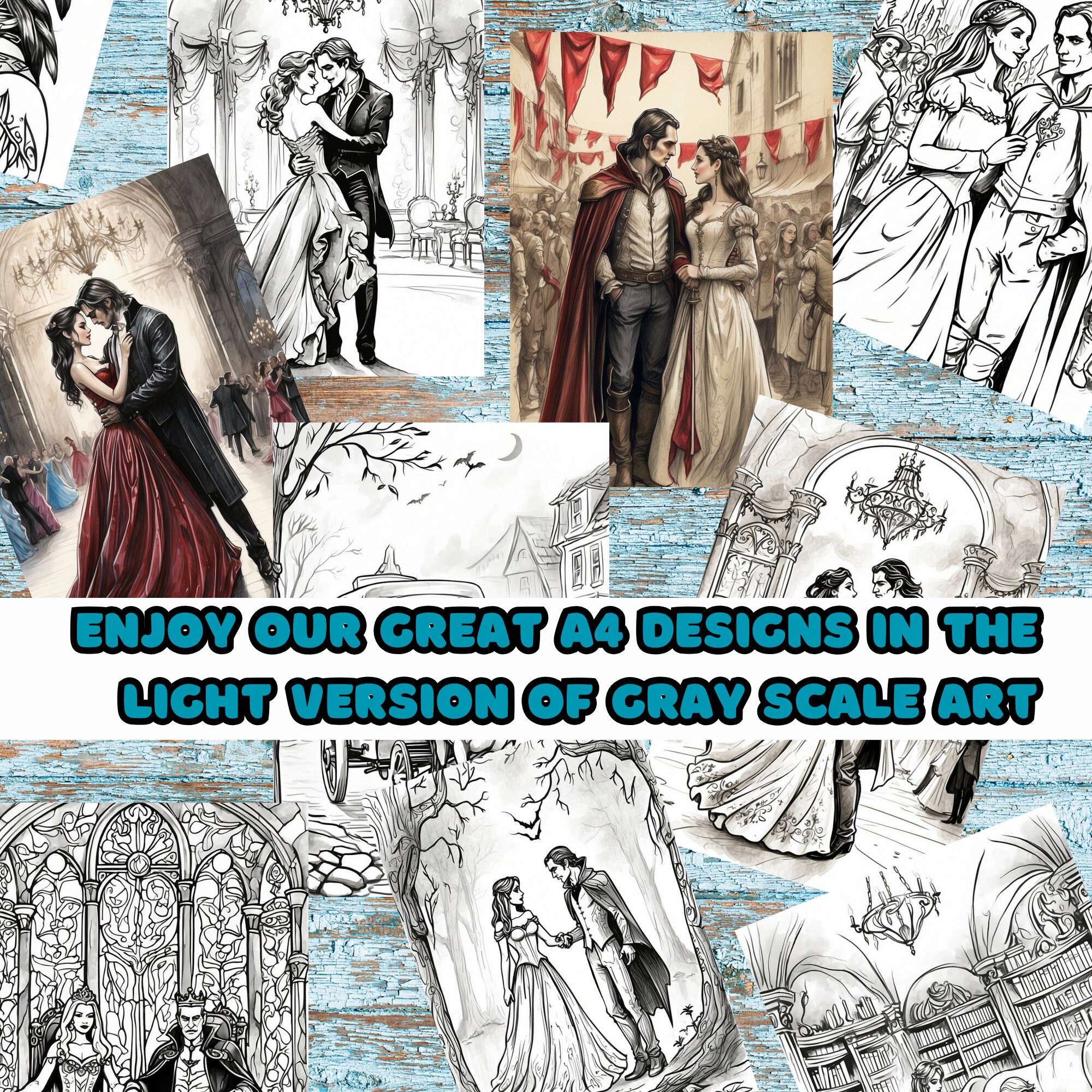 Vampires Coloring Pages Book Gothic & Halloween Themes Printable ...