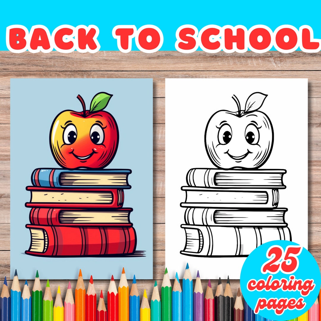 Back to School Coloring Pages: First Day Printables, Classroom ...
