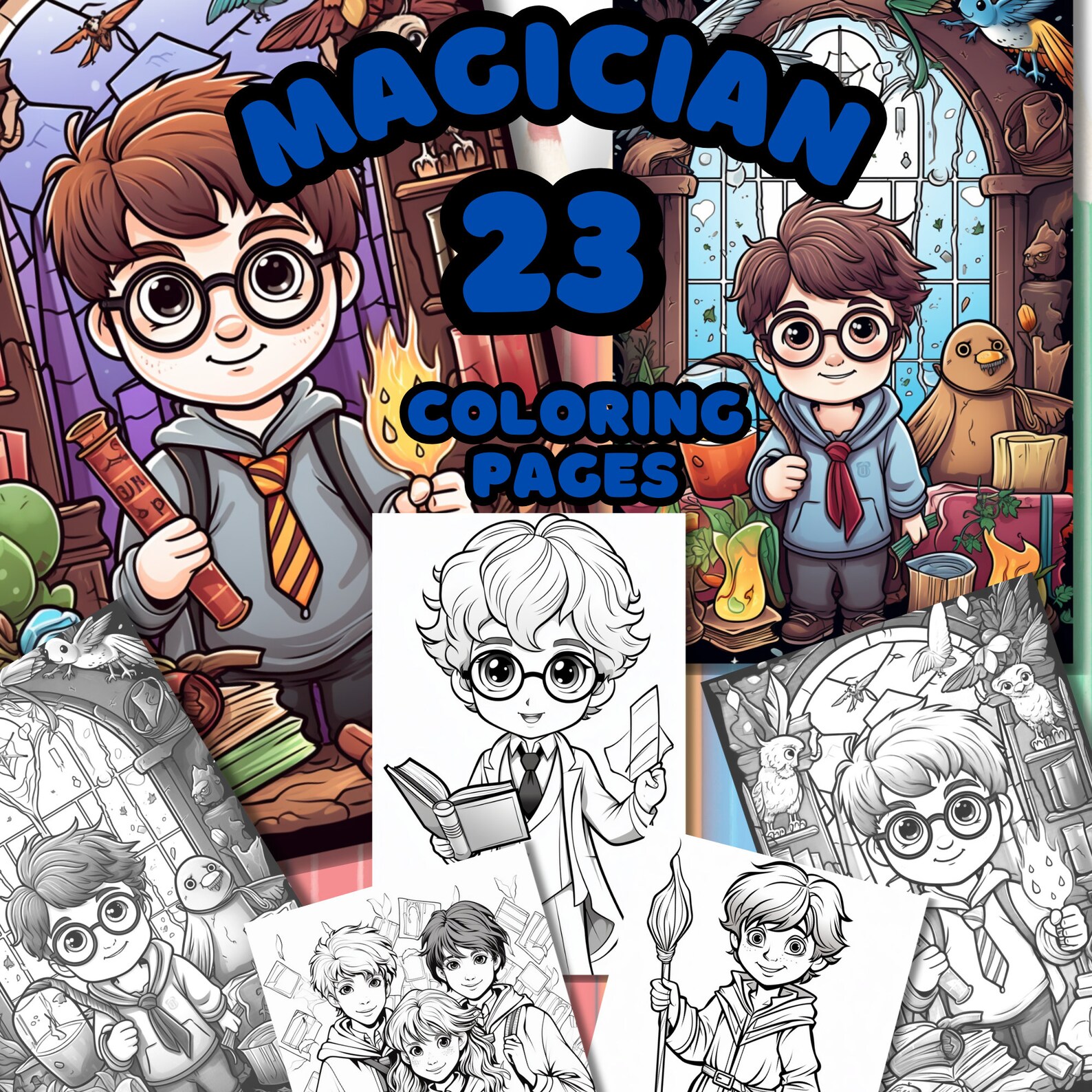 Magical Wizard-inspired Coloring Pages: Engage in an Enchanting Journey ...