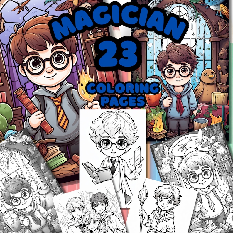 Magical Wizard-inspired Coloring Pages: Engage in an Enchanting Journey ...