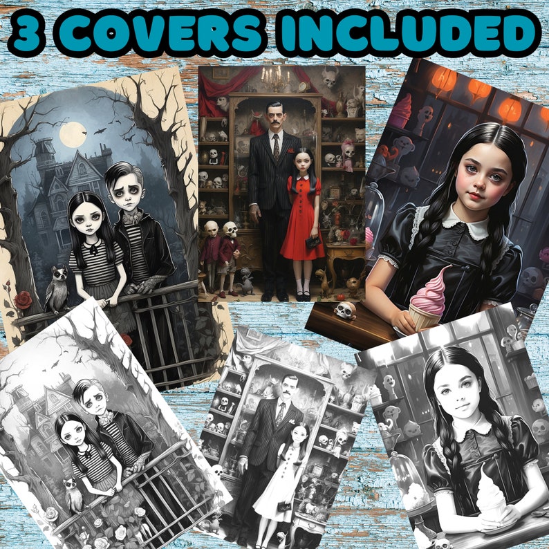 Weird Family Color Page Printable Adult Coloring Book Fantasy & Creepy ...