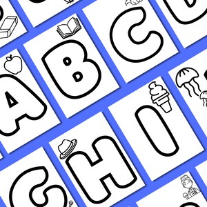 Back to School: ABC Printable, Alphabet Coloring, Kids' Numbers,welcome ...