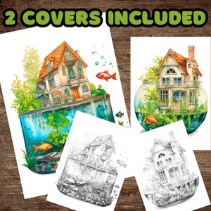 Digital Download: Fisherman House Coloring, Cute Houses, Sea Life ...
