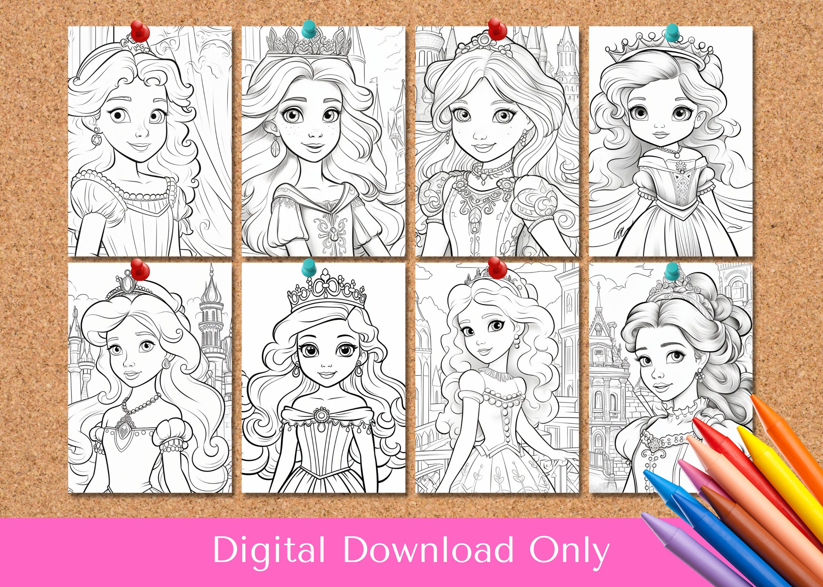 30 Princess Coloring Book Pages Variety of Princess Coloring Pages for ...