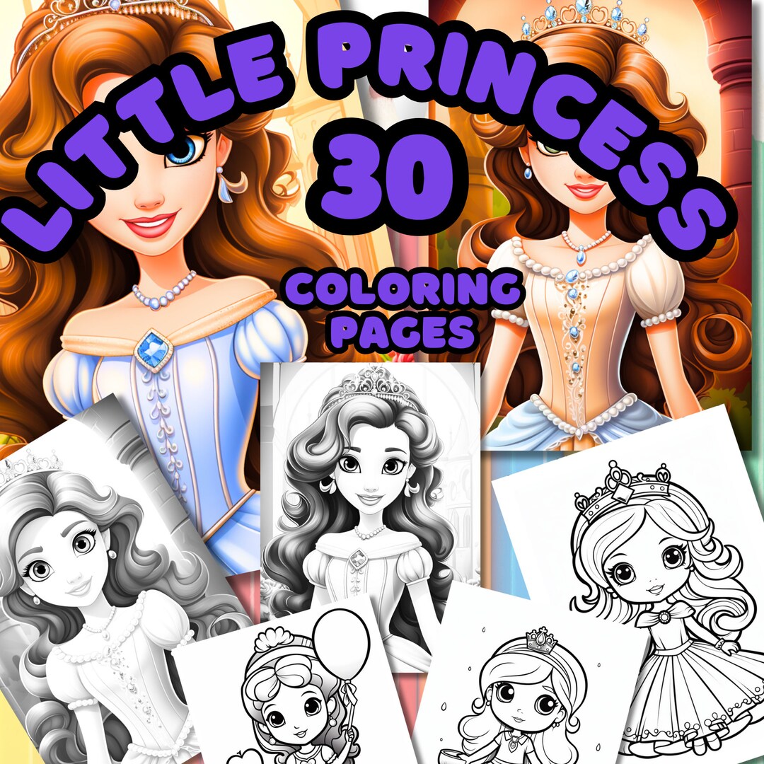 Princess Coloring Pages for Adults: Cute Princess Art, Fantasy ...