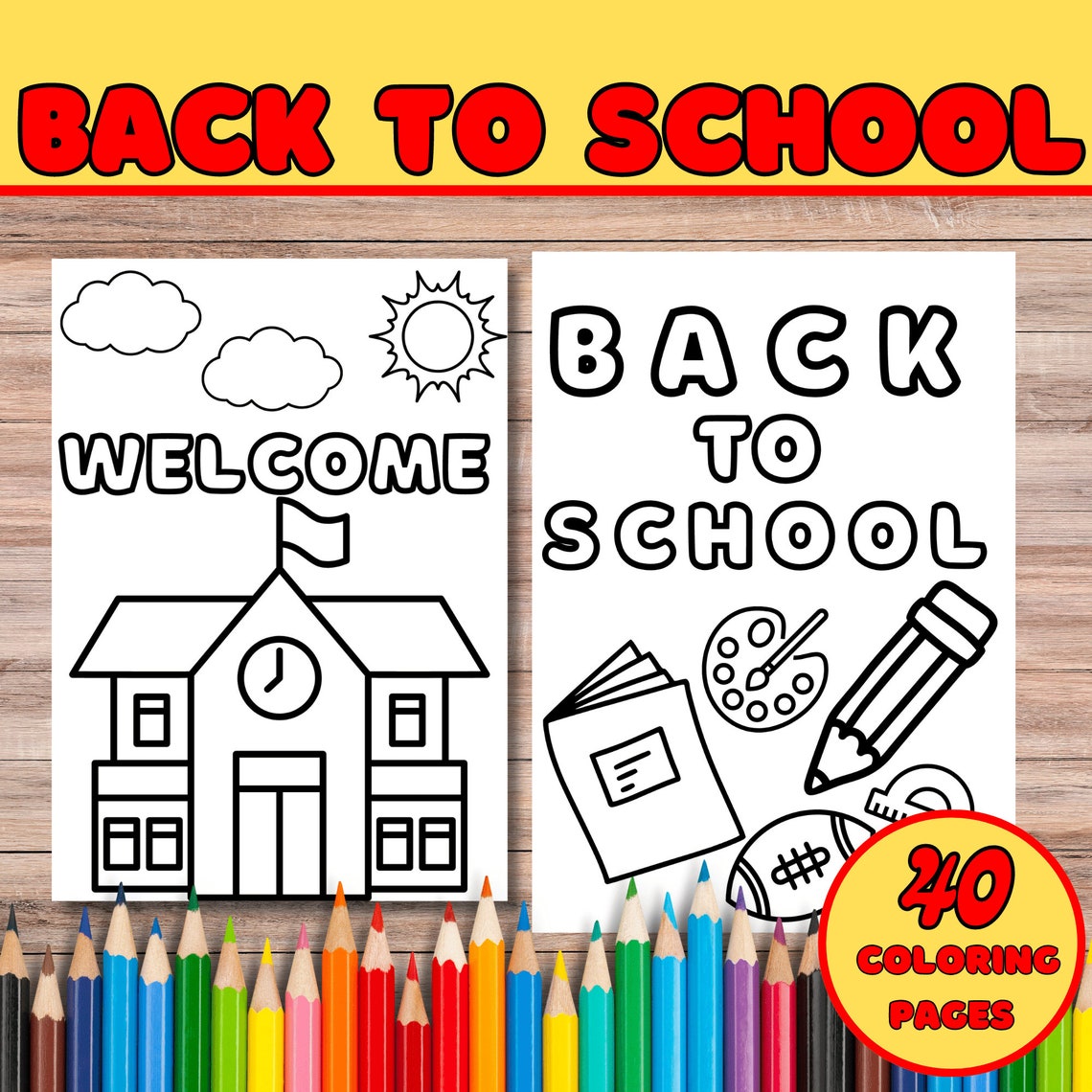 Back to School: ABC Printable Alphabet Coloring Kids' - Etsy