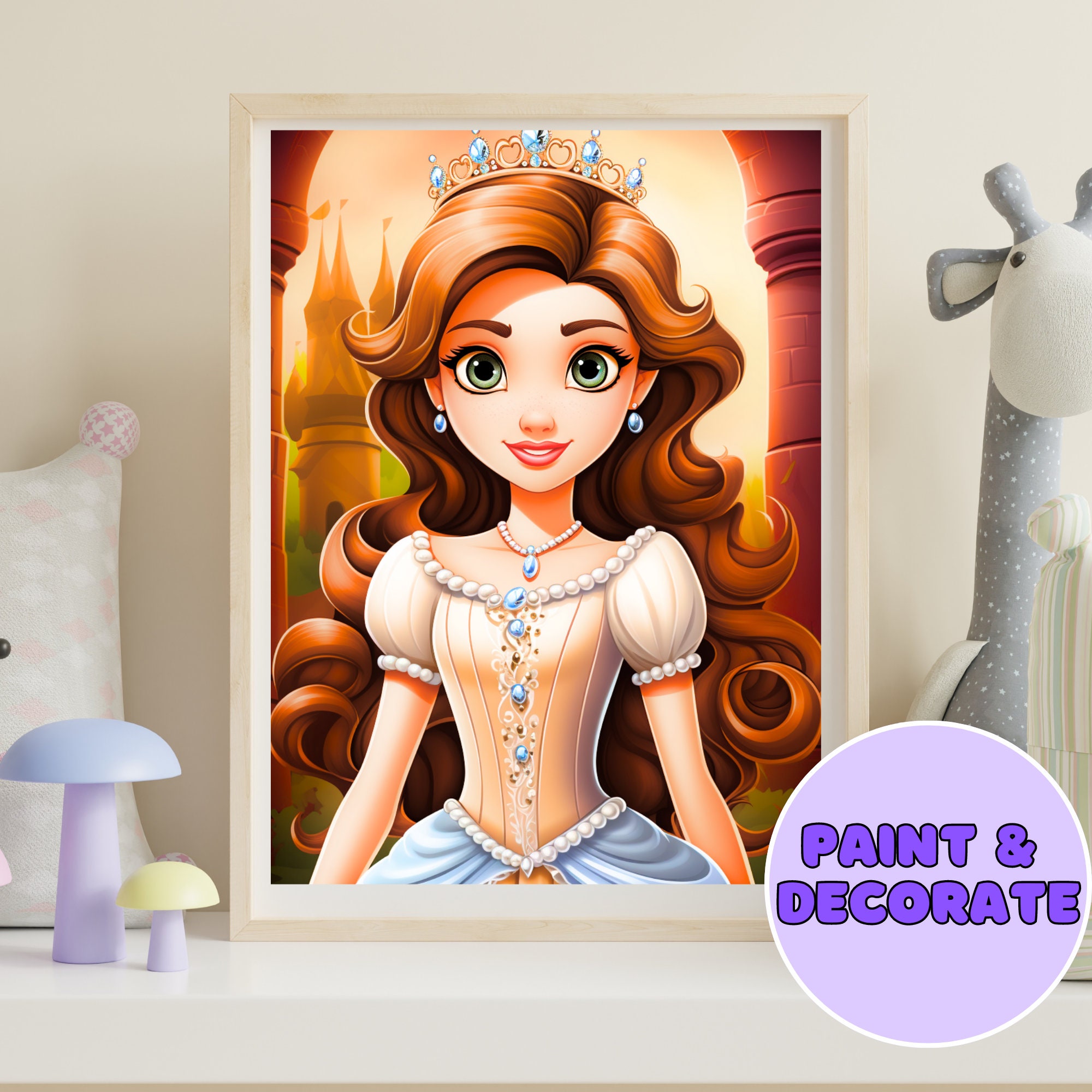 Princess Coloring Pages for Adults: Cute Princess Art Fantasy - Etsy