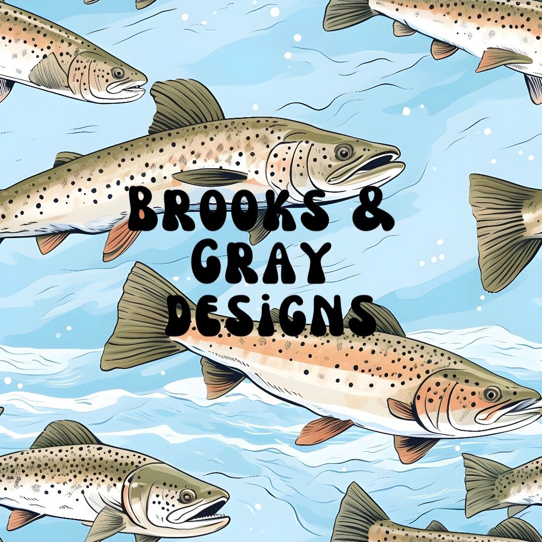 Trout Fish Seamless File // Seamless Pattern - Etsy