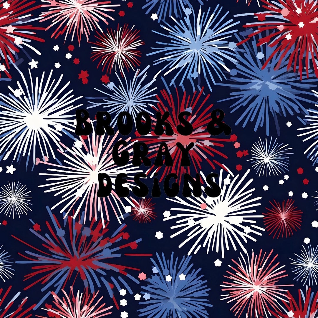 Fireworks // 4th of July // Independence Day// Seamless File ...