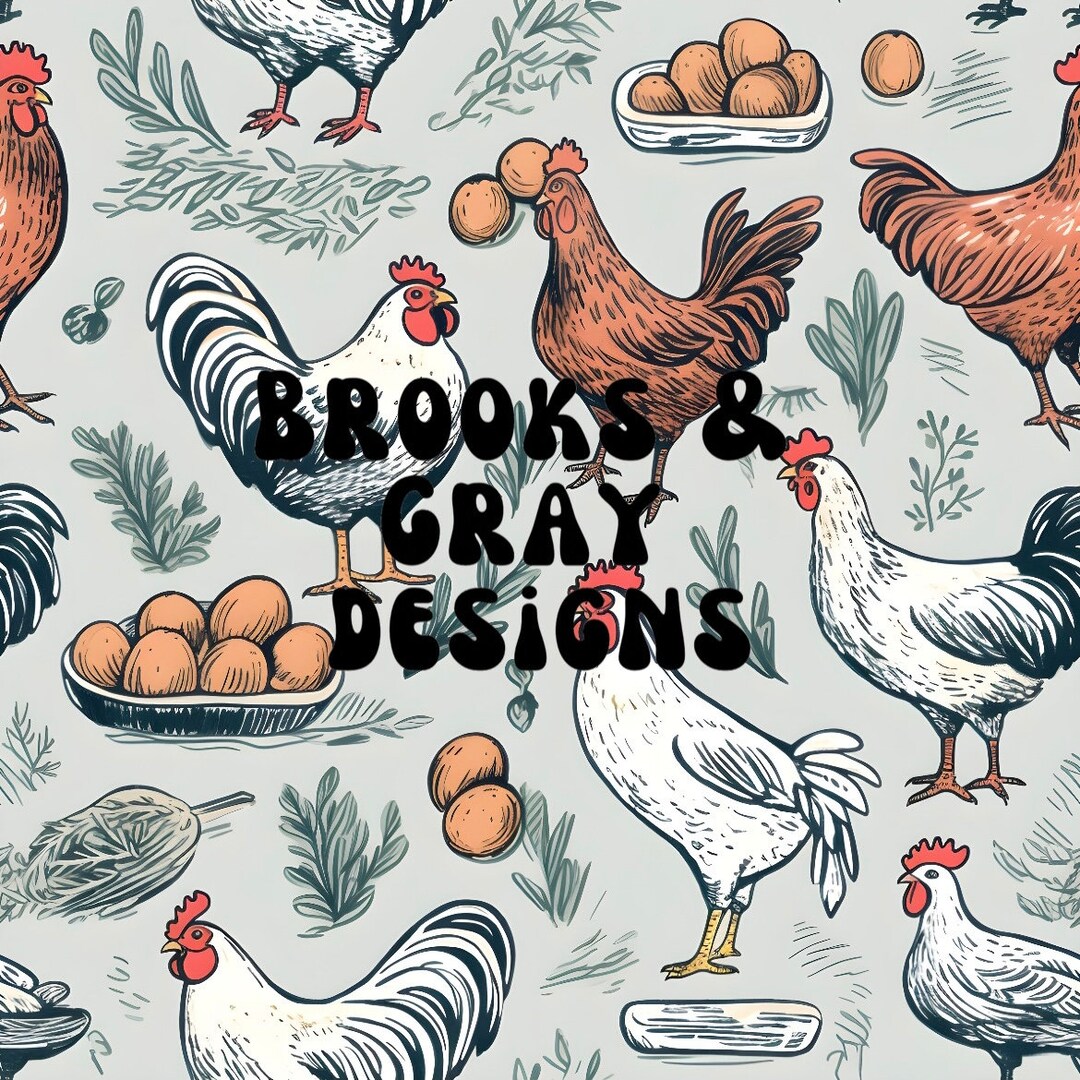 Chickens and Eggs Seamless File // Seamless Pattern - Etsy