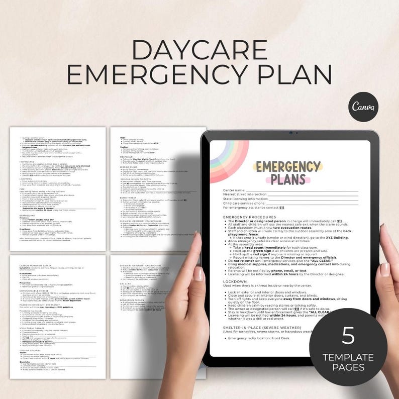 Daycare Starter Kit - Daycare Forms, Daycare Contract, Childcare Forms ...