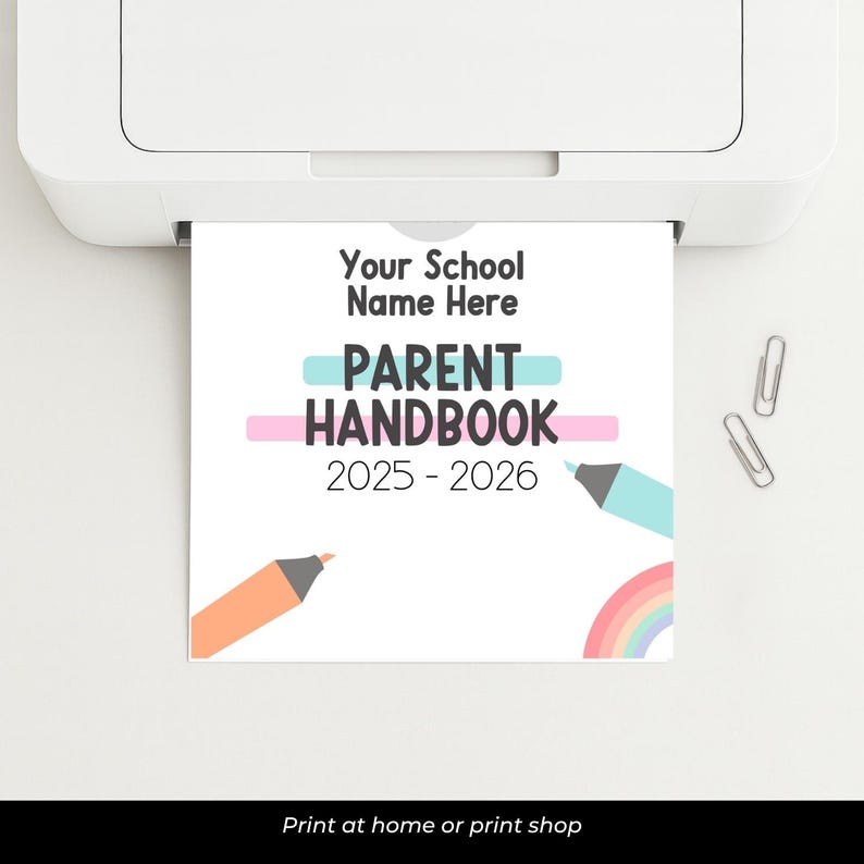 Editable Daycare Parent Handbook Template, Childcare Policy and ...