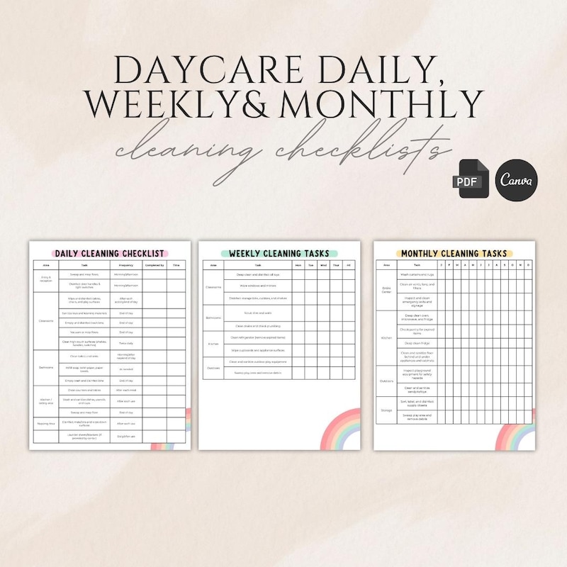 Daily Cleaning Checklist - Etsy