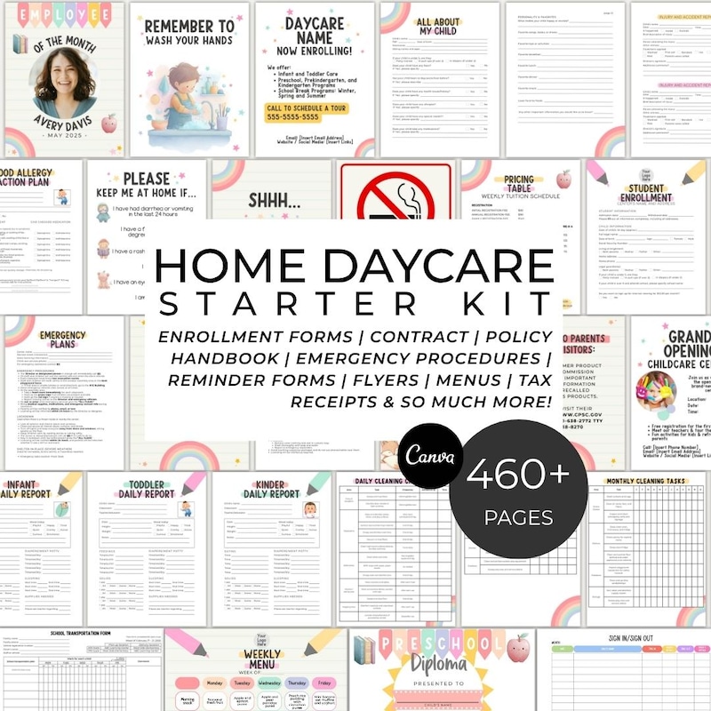 Home Daycare Forms - Etsy