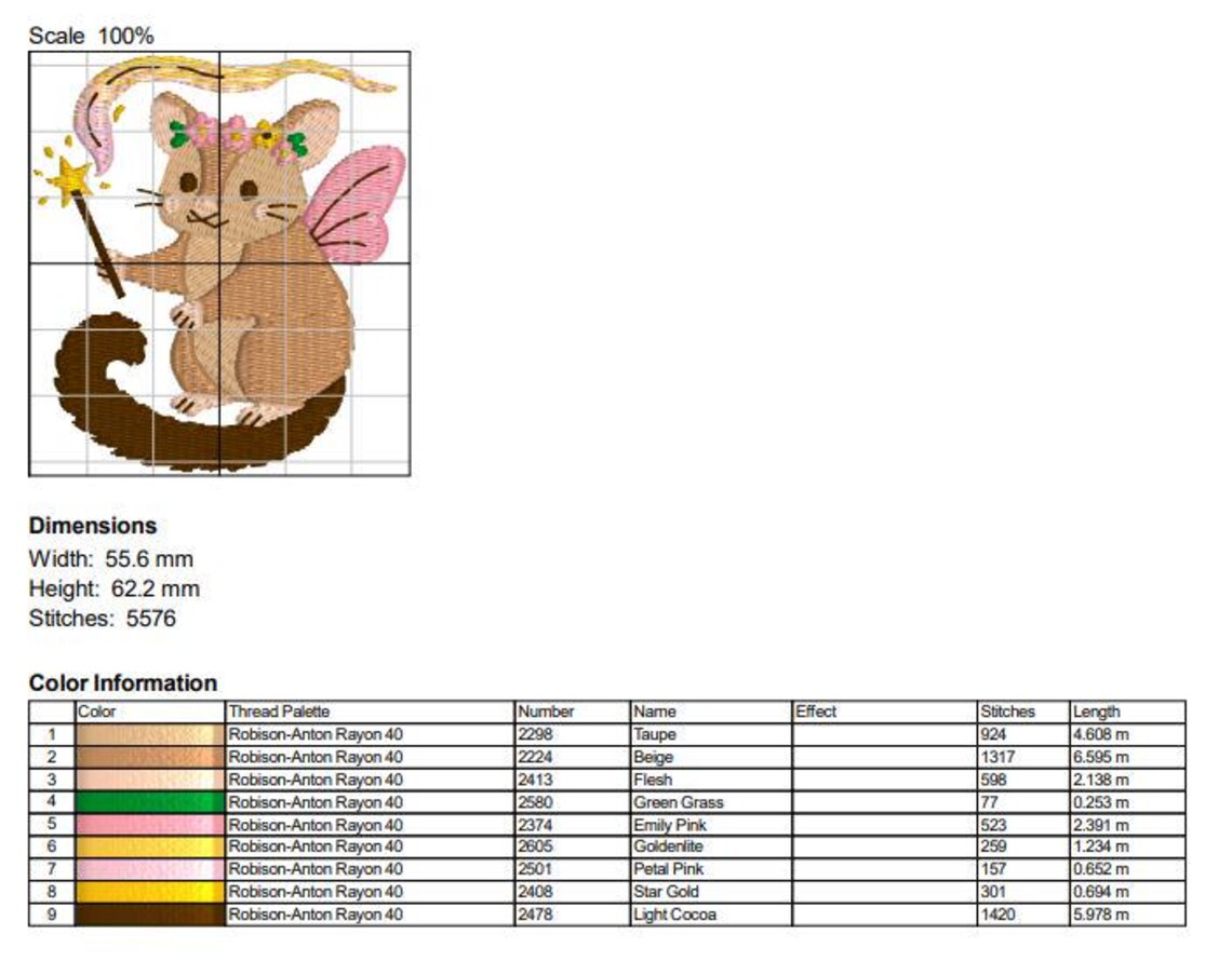 Fairy Possum Machine Embroidery Designs Baby Embroidery Designs Native ...
