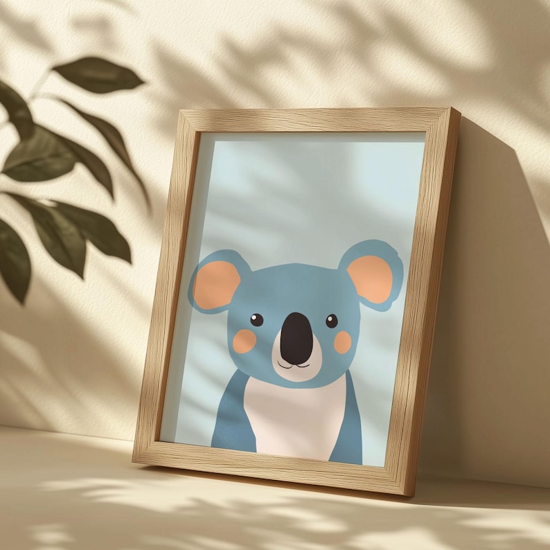 Australian Art Minimalist Animals Art Print Set Retro Nursery Decor Set ...