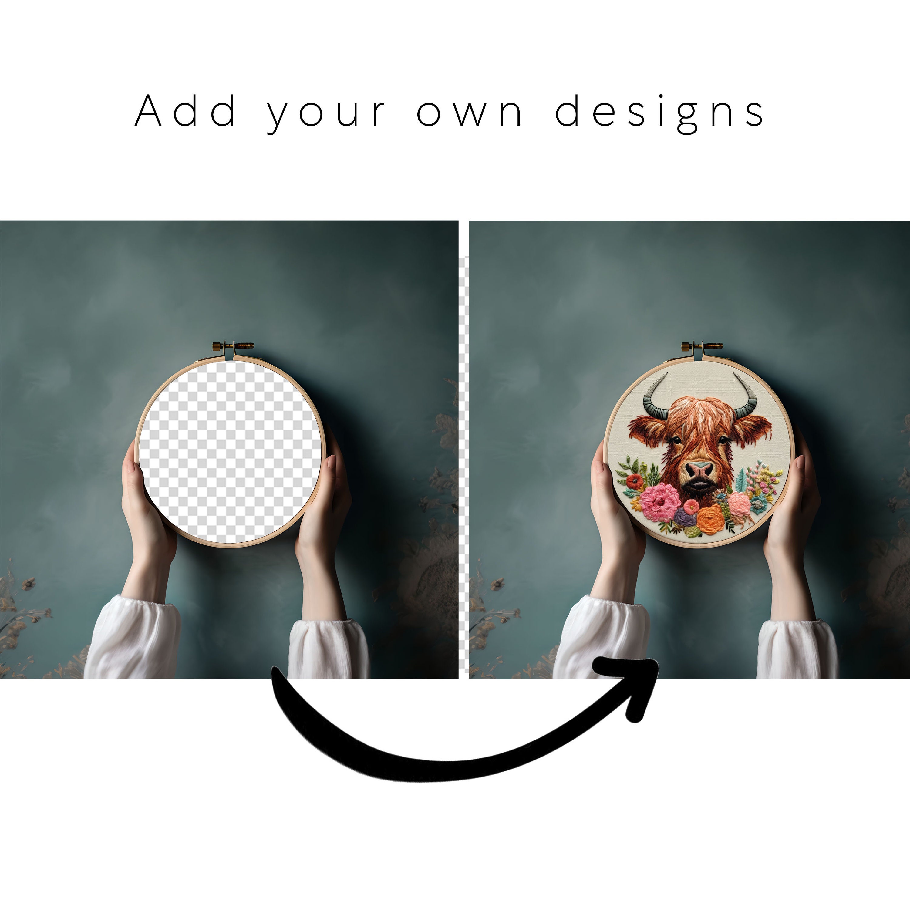 Embroidery Hoop Mockup Cross Stitch Mock Embroider Mockup Stitch Mockup ...