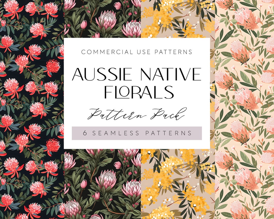Australian Native Flowers Seamless Pattern PNG Aussie Floral Native ...
