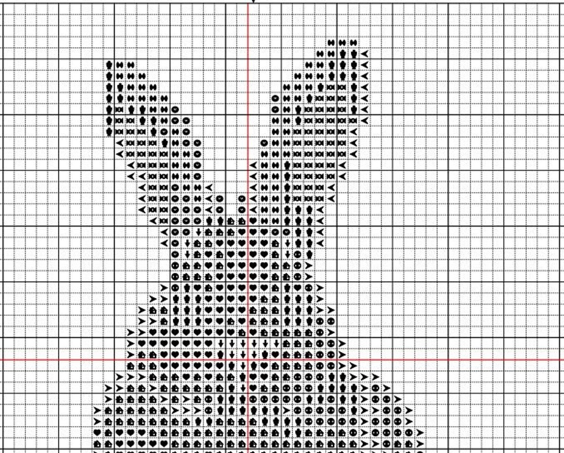 Rabbit Cross Stitch Pattern PDF Instant Download Bunny Cross - Etsy