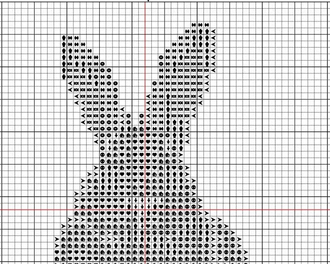 Rabbit Cross Stitch Pattern PDF Instant Download Bunny Cross - Etsy