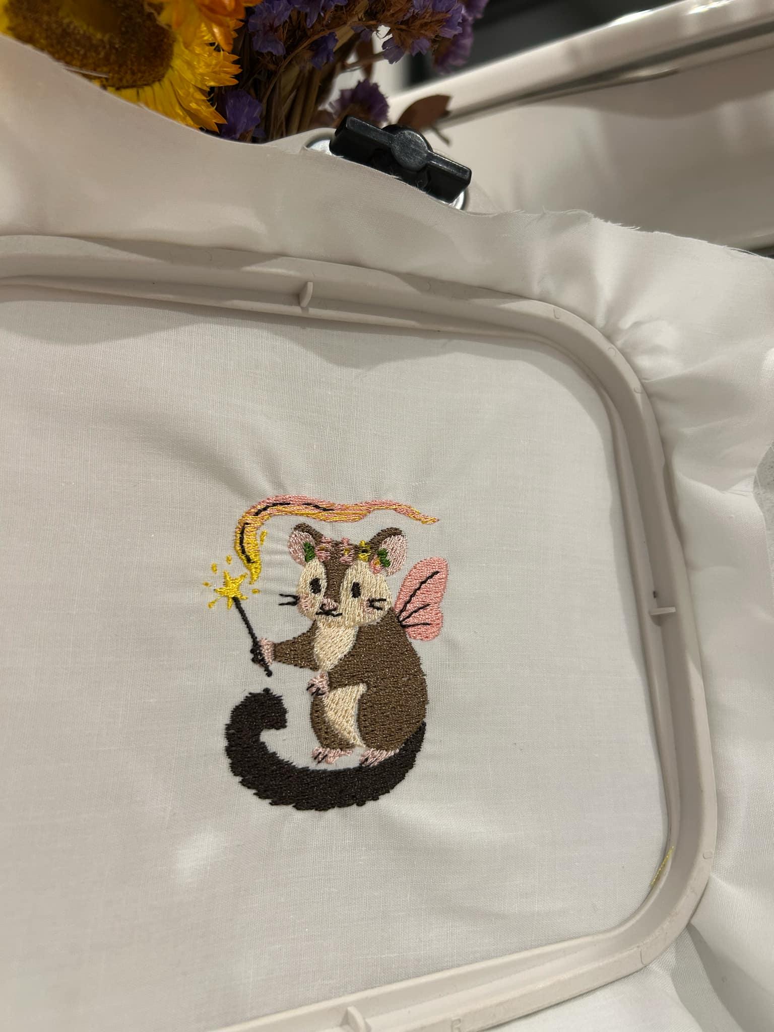 Fairy Possum Machine Embroidery Designs Baby Embroidery Designs Native ...