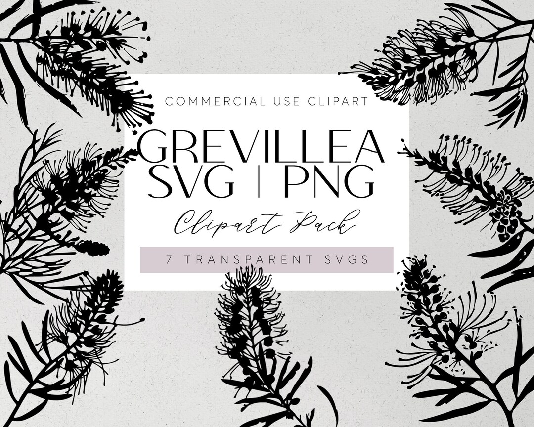 Australian Native Flowers Grevillea SVG Aussie Botanicals Plotter File ...