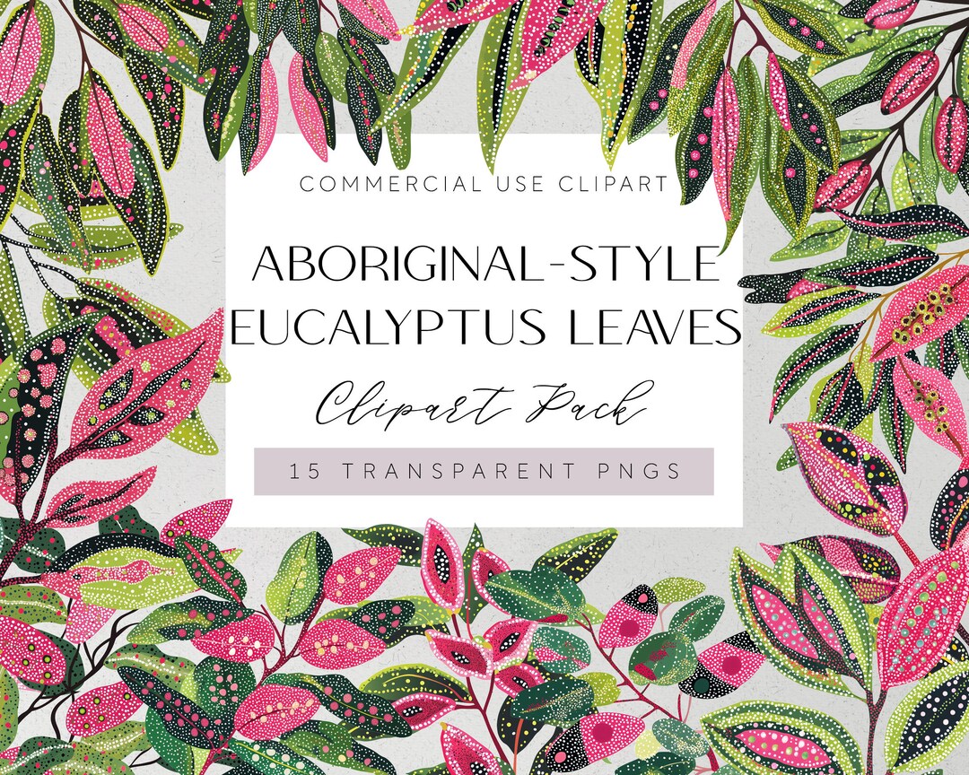 Aboriginal Australian Native Leaves Clipart Eucalyptus Transparent Pngs ...