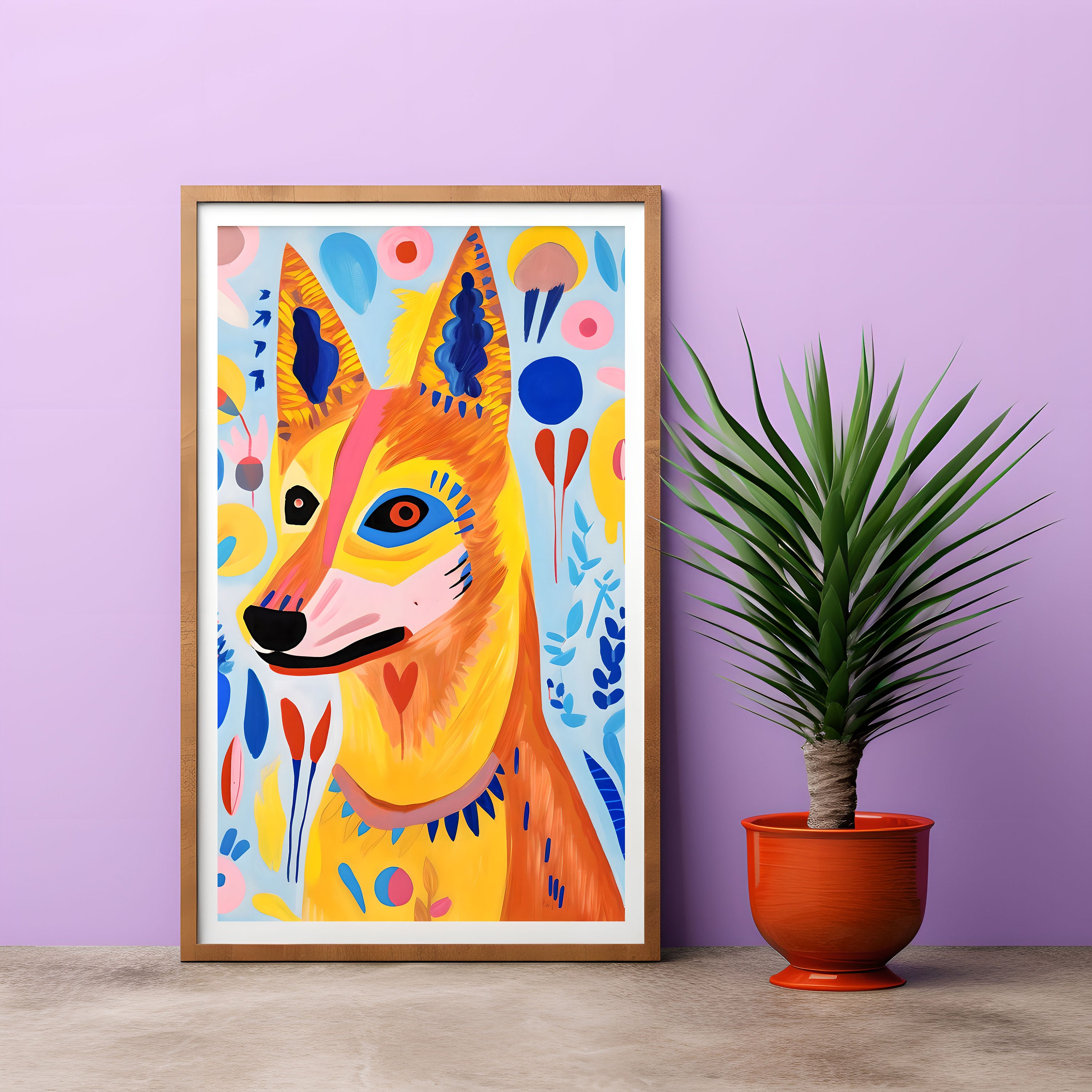 Dingo Art Print Australian Native Wall Painting Contemporary - Etsy