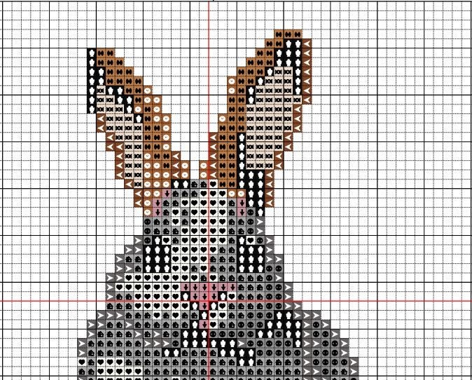 Rabbit Cross Stitch Pattern PDF Instant Download Bunny Cross - Etsy