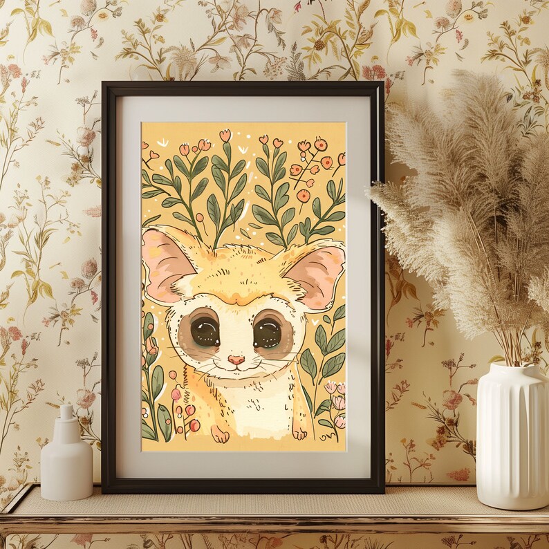 Sugar Glider Art Print Australian Native Wall Painting Pastel Aussie ...