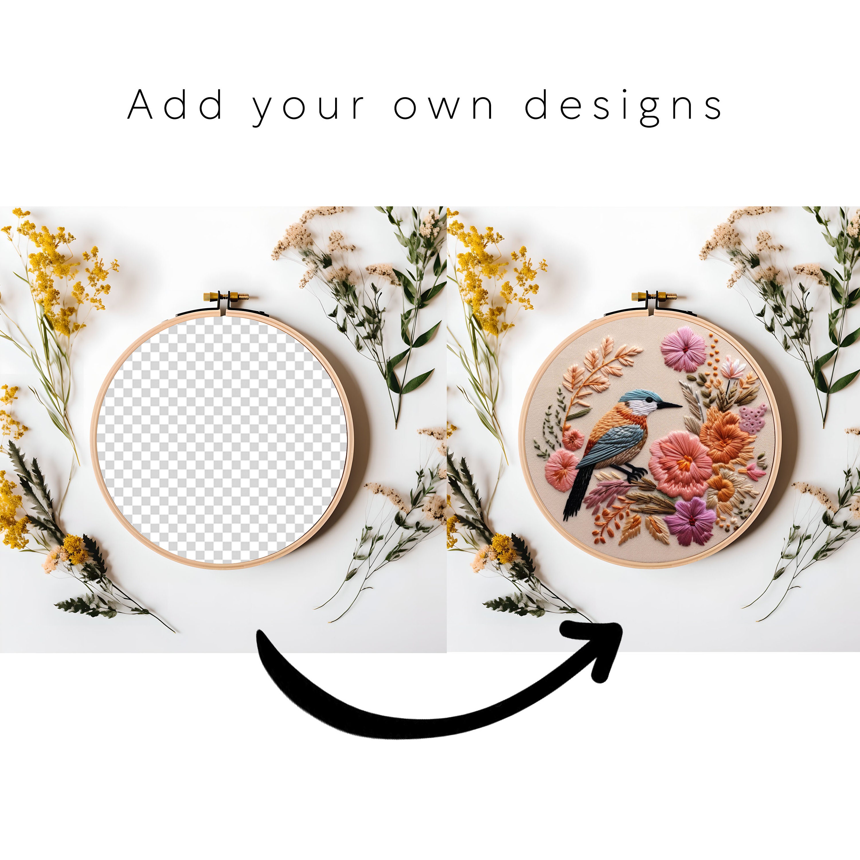 Embroidery Hoop Mockup Cross Stitch Mock Embroider Mockup Stitch Mockup ...
