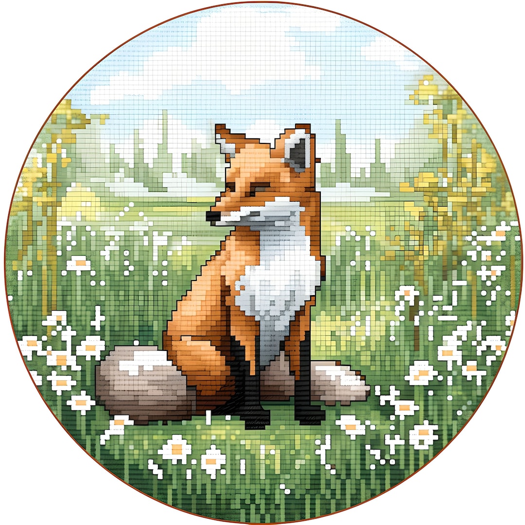 Fox Cross Stitch Pattern PDF Instant Download | Animal Cross Stitch ...